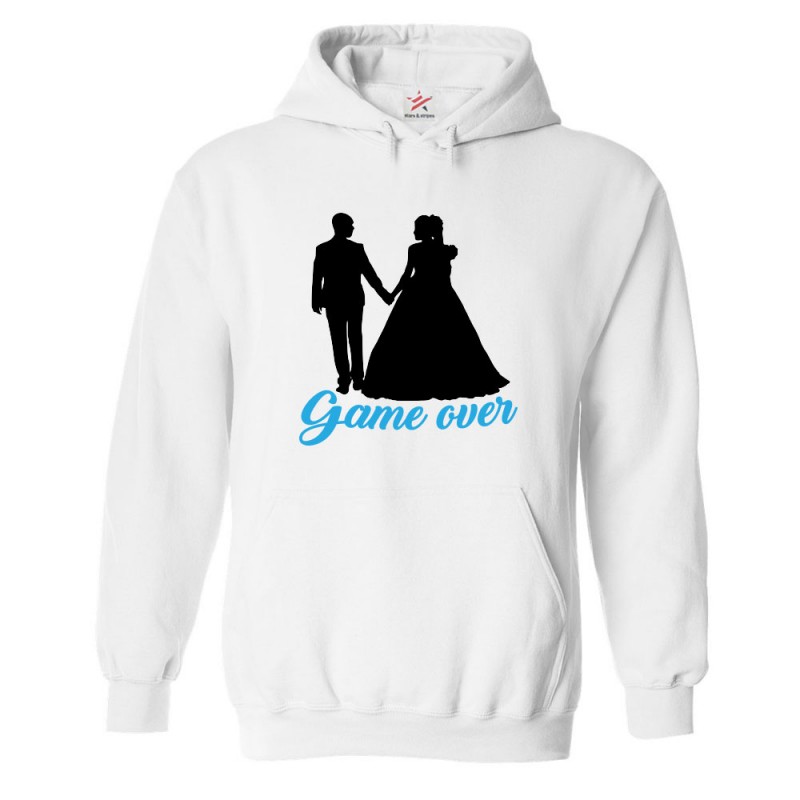 Game Over Bride Groom Hoodie