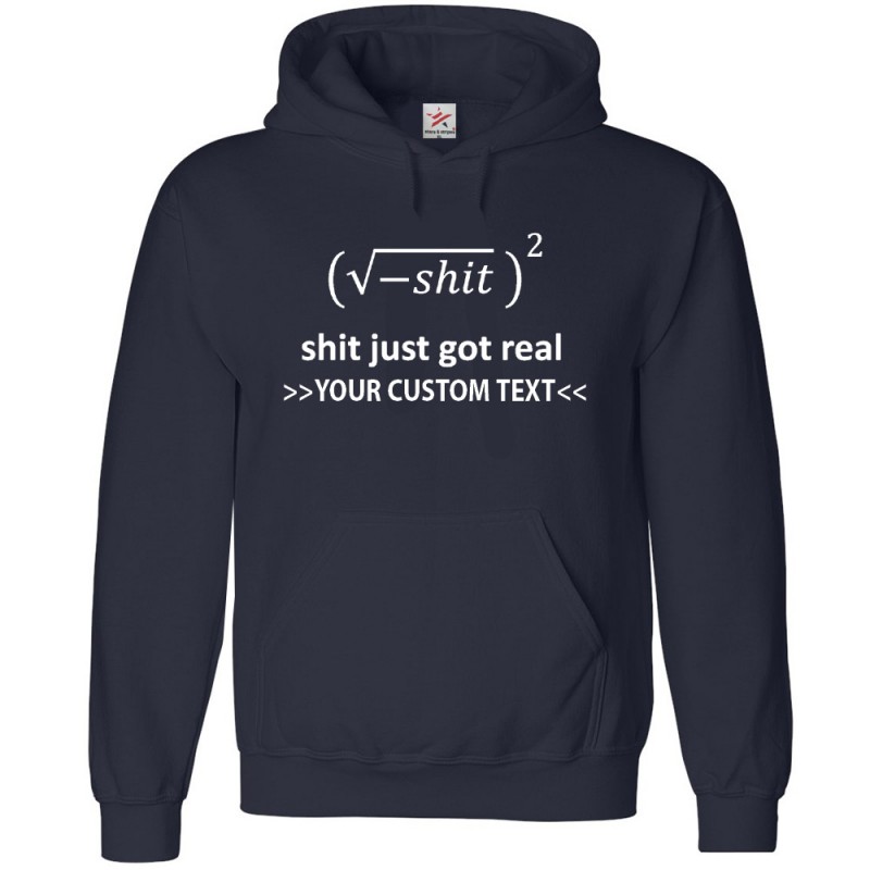 Personalised Maths Society Hoodie with Maths formula on front